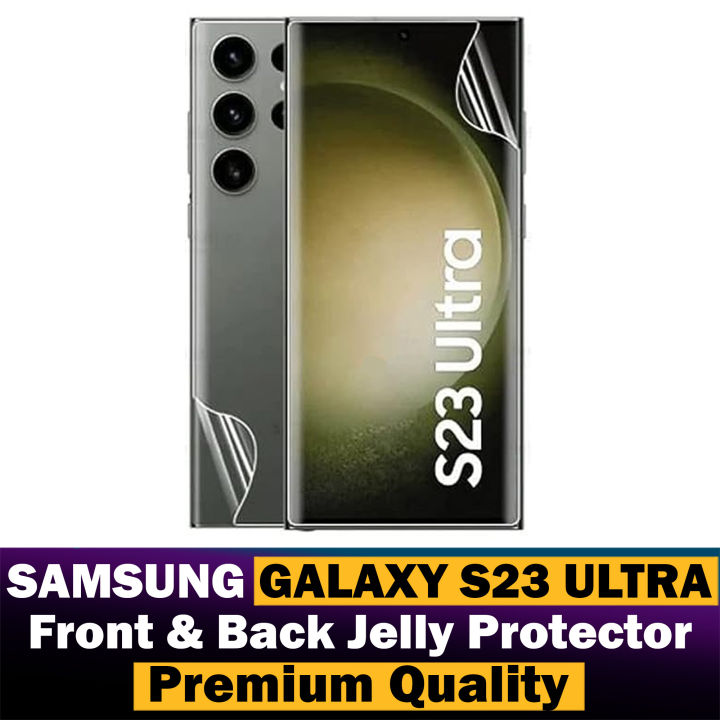 Samsung Galaxy S23 Ultra Front & Back Protector Transparent Hydrogel ...