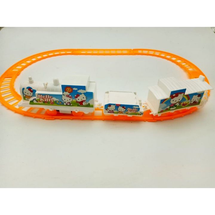 Hello kitty train with train track set toy for kids(boys and girl)(cell ...