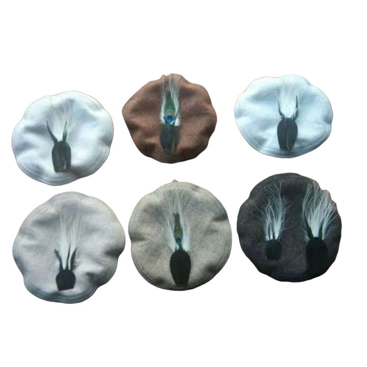 chitrali cap with feather in all colors | Daraz.pk