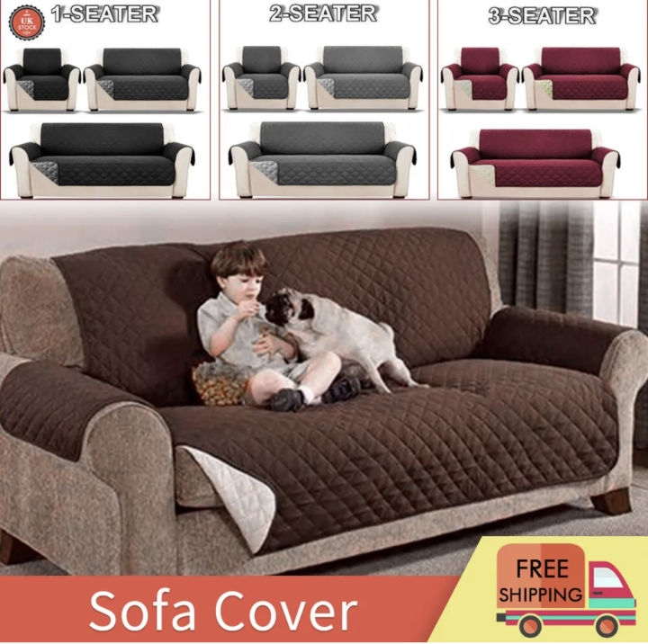 Sofa Cover | Cotton's Quilted Sofa Cover Runner | 7 Colors | Sofa ...