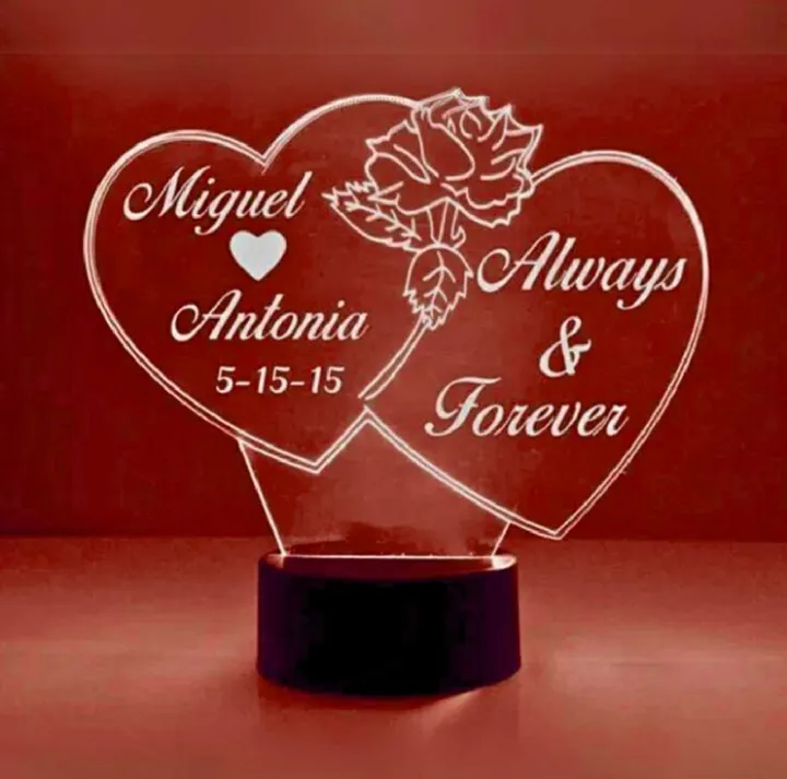 heart lamp, romantic lamp, LED heart light, heart shaped lamp ...