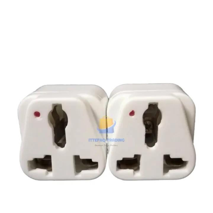 Pack of 2 Universal Multi Plug Adaptor High Quality - 3Pin to 2Pin ...