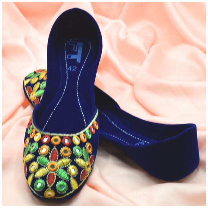 Blue elegant Khussa for women KH0630 | Daraz.pk
