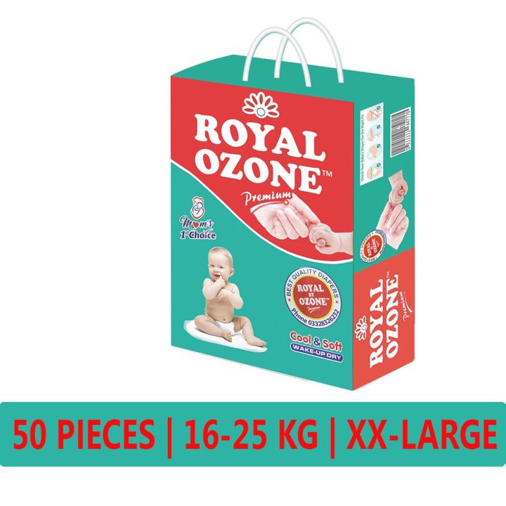 Royal Ozone Baby Dry Diapers (Premium) – XXLarge Size – 50 Pcs | Daraz.pk
