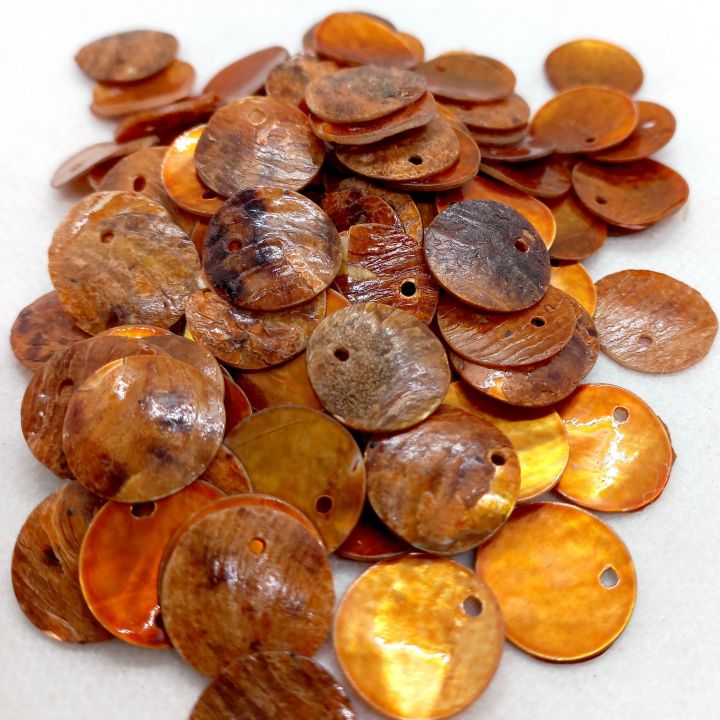 Pack of 25pcs, Round Shell Coin Texture Charms, DIY Customize Craft ...