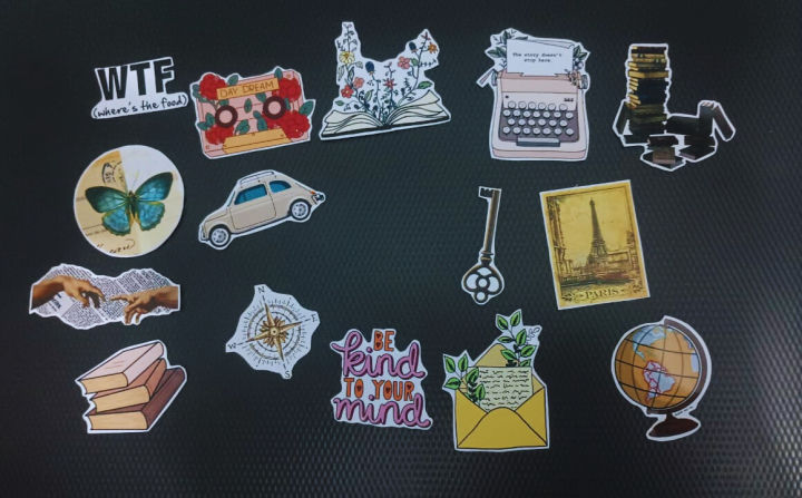 Pack of 15 - Stickers for girls - Album Diary Journal Phone Decorative ...