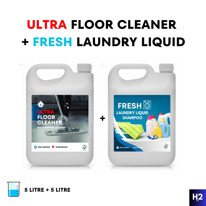 Ultra Floor Cleaner + Fresh Laundry Liquid - 2 In 1 | Daraz.pk