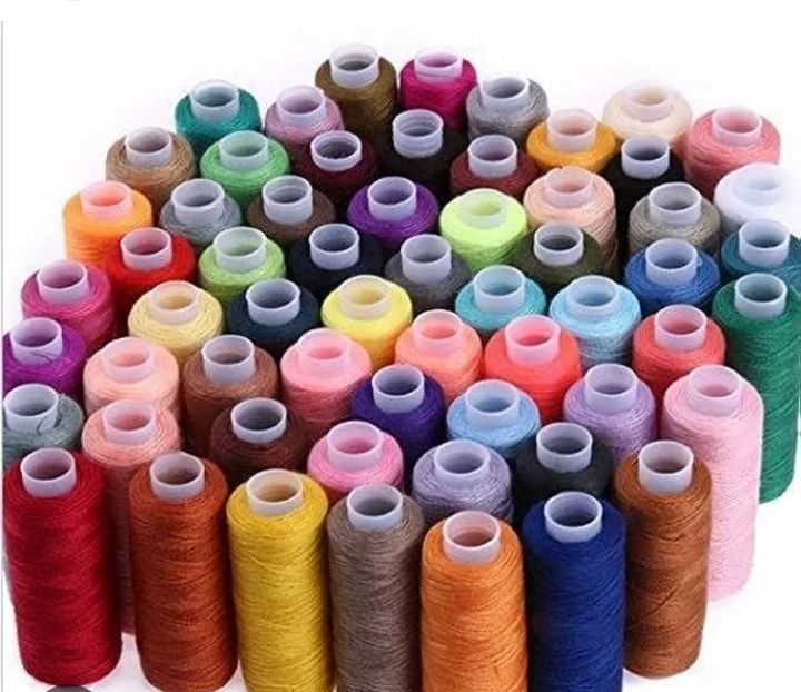 Pack of 50 Multi Color Random Color Thread Rolls for Sewing 50 ...