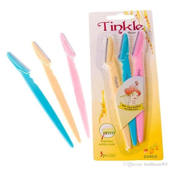 Tinkle Eyebrow Razors 3 Razor Dermaplane Set for Precision Eyebrow ...