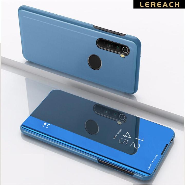 Lereach for Xiaomi Redmi Note 8 cover case leather flip cover plating ...