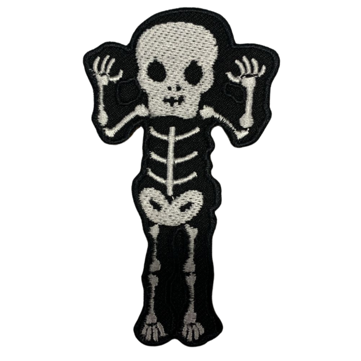 Ghost Skeleton Embroidered Iron On Patch Sew On Badge Bags Caps Jeans ...