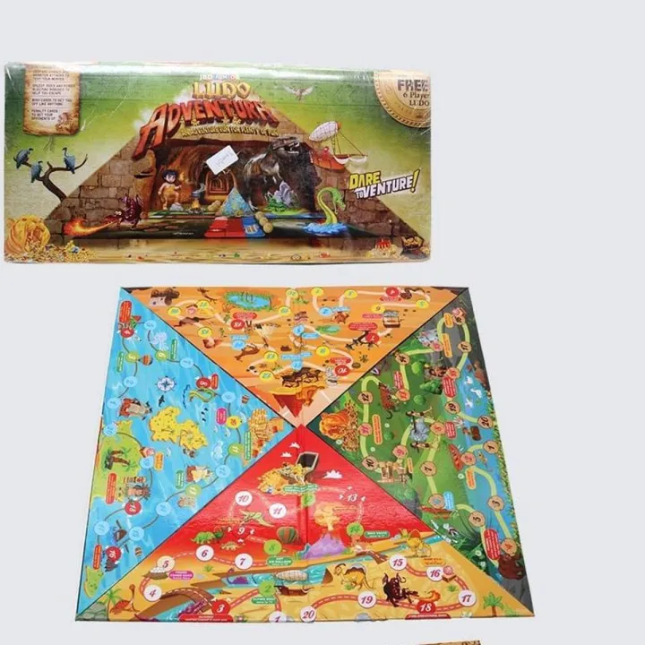 Ludo Time for Adventure Traditional Ludo Game Hard Board 4 Player ...