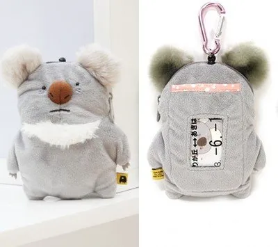 Japanese koala family plush platypus groundhog coin purse bus card meal ...