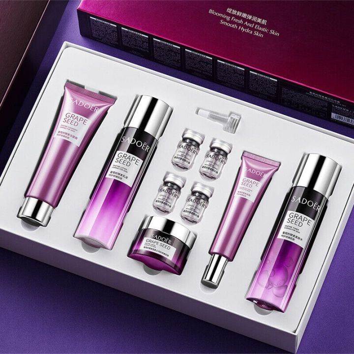 9in1 Grape Seed Skin Care Gift Set of Facial Care Face Car Cosmetics ...
