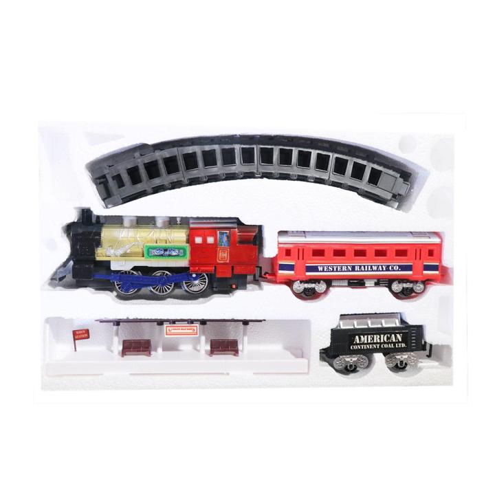 Western Express Train Set with Headlight and Smoking Features | Daraz.pk