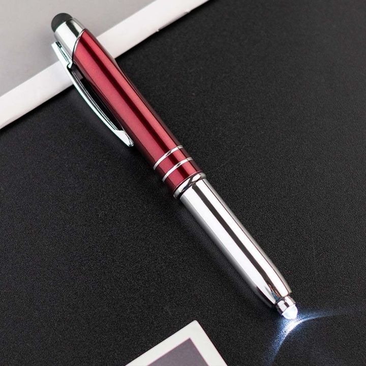 High Quality With LED Light Multi-function Pen 3-in-1 Metal Capacitive ...