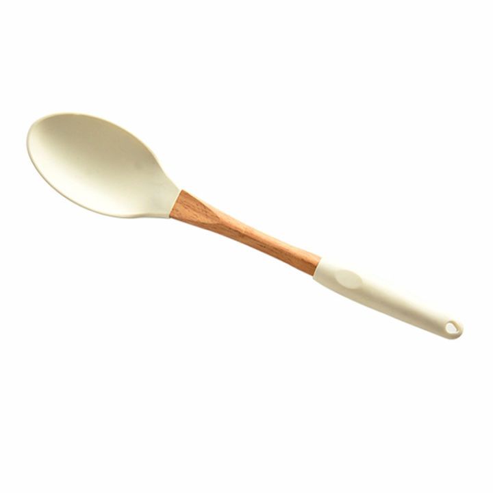 Spot silicone kitchen utensils wooden handle cooking spoon shovel 6 ...