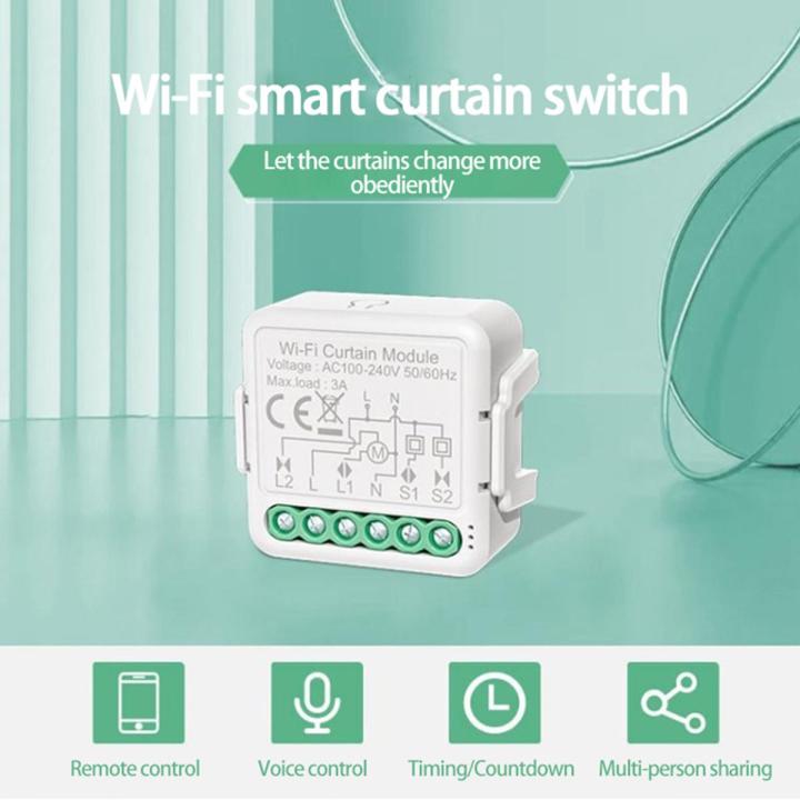 Tuya Smart Mini Curtain Switch WIFI Curtain Switch On-off Device Voice ...