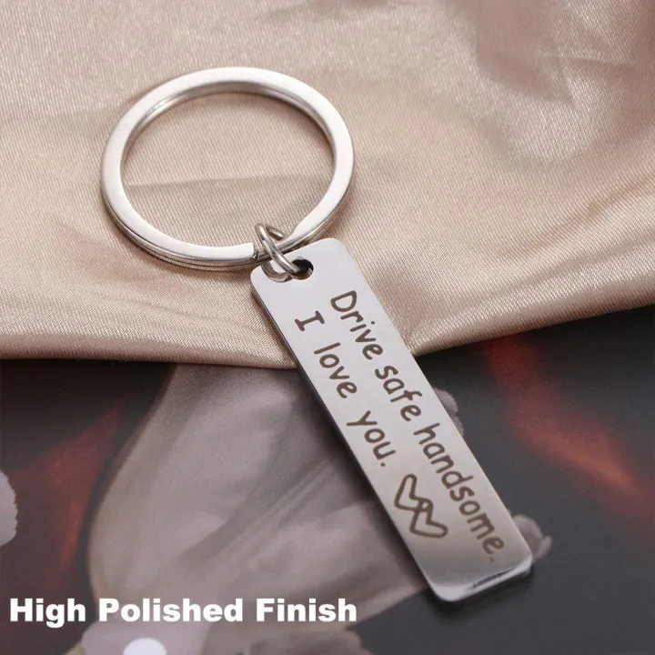 High Quality Stainless Steel Engraving Car Key Ring Double Sided Mirror ...