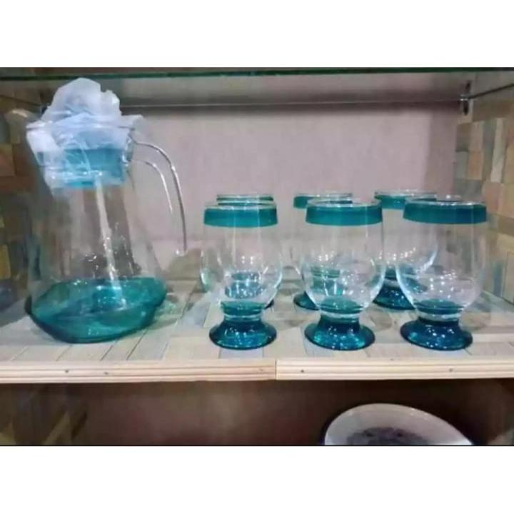 7 PCS WATER SET/ JUICE DRINKING SET/ 6 GLASS and 1 JUG | Daraz.pk