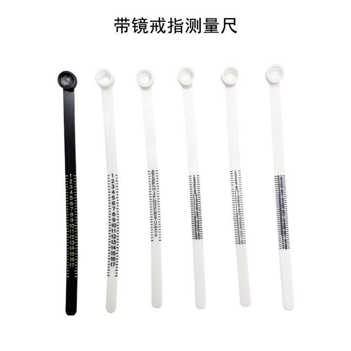 Ring measuring bar with magnifying glass, soft ruler for finger size ...