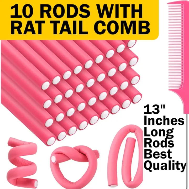 Twist, Bend and Curl with Ease: 10 Flexible 13-inch Curling Rods for ...