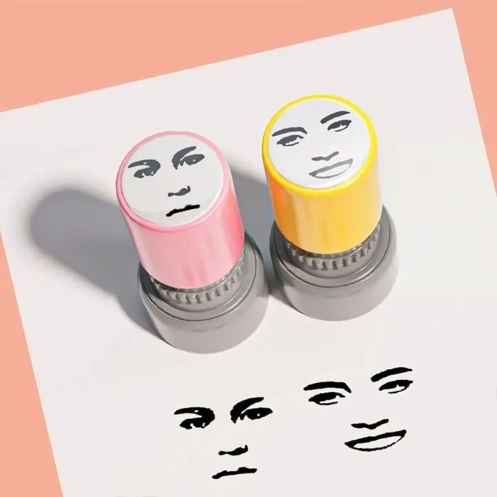 Creative DIY Engraved Self-Inking Stamp Creative Design Novelty Face ...