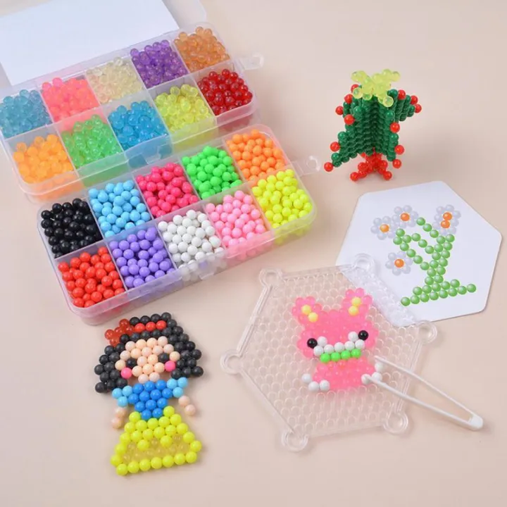 【Hot selling items 】NYT Water Fuse Beads Kit 10 Colors Over 1100 Beads ...
