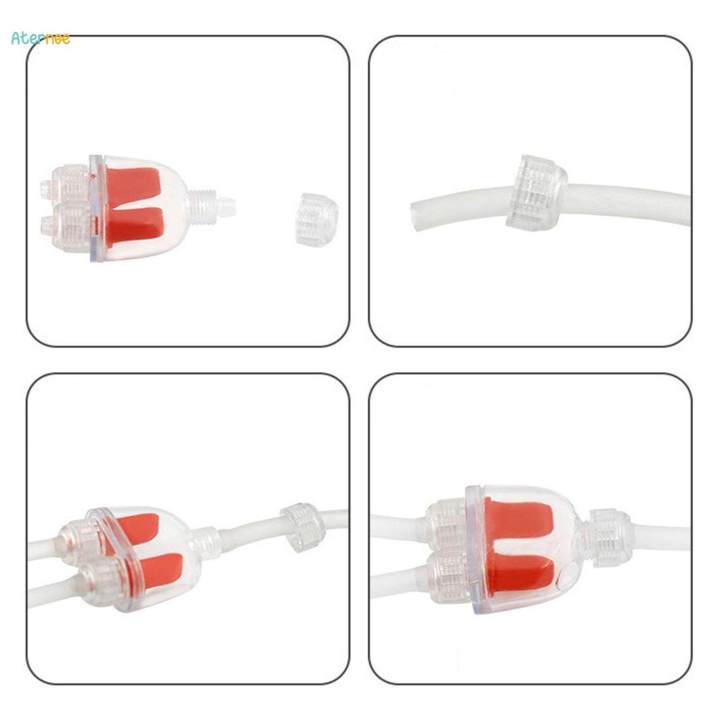 4x Aquarium Check Valves Water Stop Check Valve Non Return Valve 3 Way ...