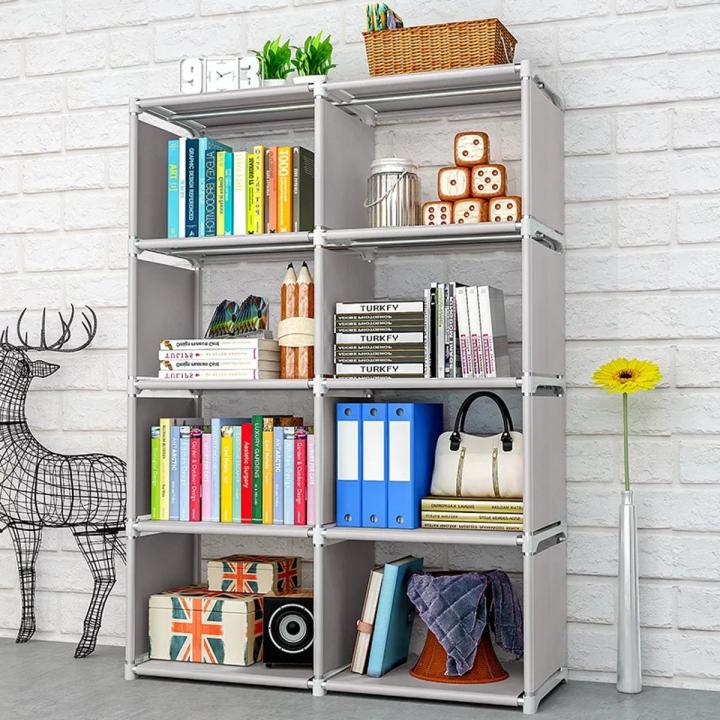 Double row books rack shelfs for storage of books with attractive ...