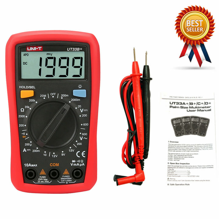 Palm Size Digital Multimeter UT33B+ All Ranges Ohm, Voltage And Current ...