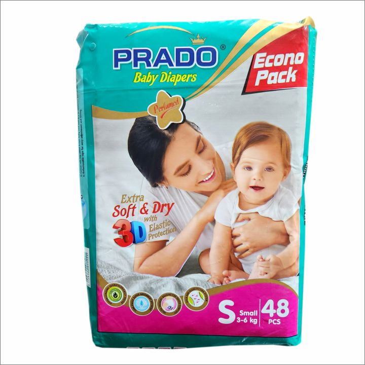 Prado Baby Diaper Size Small 48 Pcs (3 - 6kg) | Daraz.pk