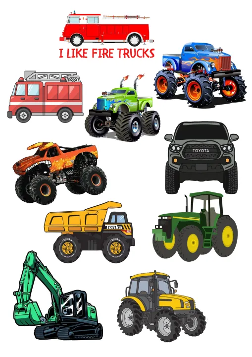 Pack of 10 - Truck Stickers - 3 inch x 2 inch Sticker For Laptop ...