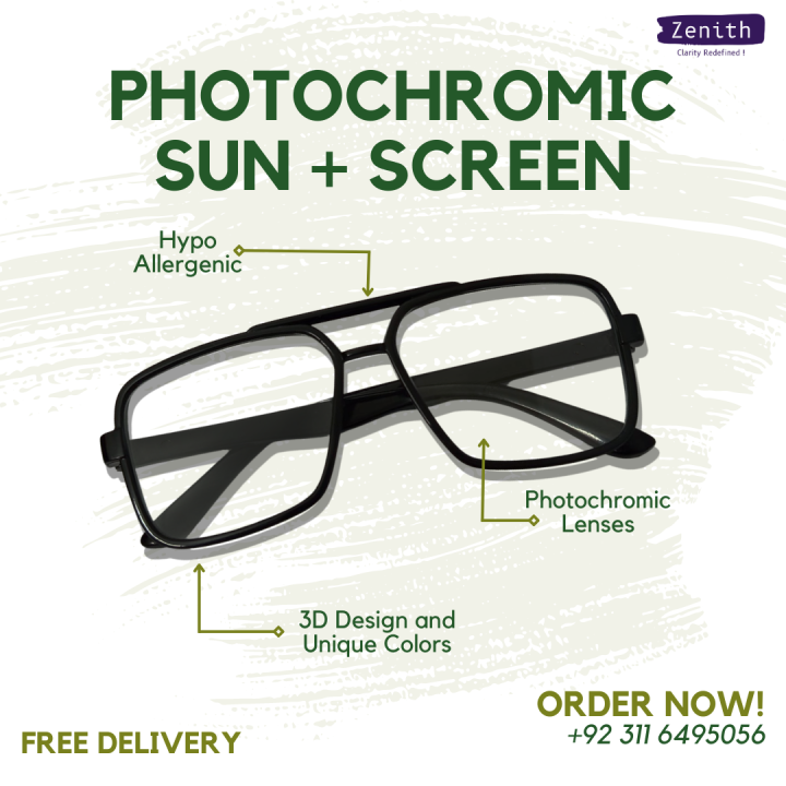 High Quality Photochromic Uv Protection Glasses Frame for Men and Women ...