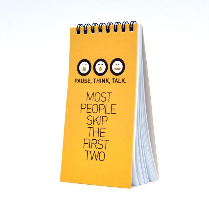 Notepad 3"x6" - Pause Think Talk - PAPERWORK | Daraz.pk