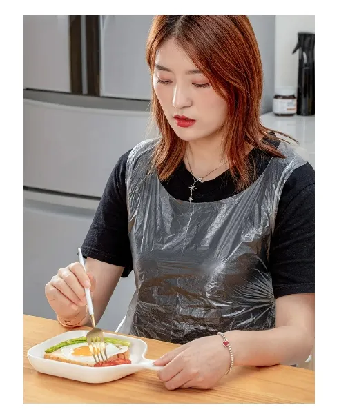 Pack of 20 - Disposable Kitchen Apron (Transparent PVC Plastic Sheet ...