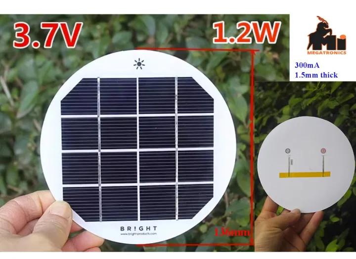 3.7V 300mA Solar Panel 1.2W 5V small Solar Charging Generator Panel ...