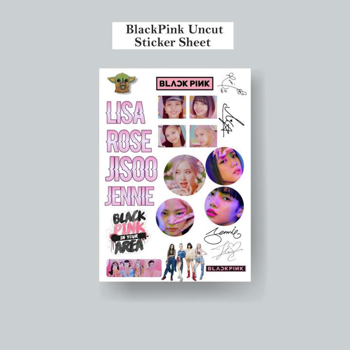 KPOP BlackPink all member sticker sheet uncut jennie, lisa, jisoo, rose ...