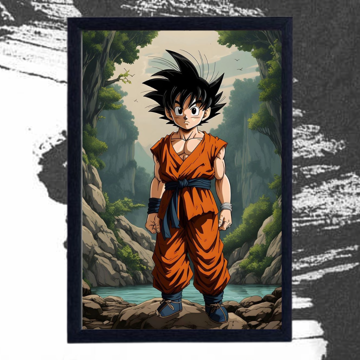 A4 Anime Wall Frame Featuring Iconic Goku Design – Dragon Ball Z ...