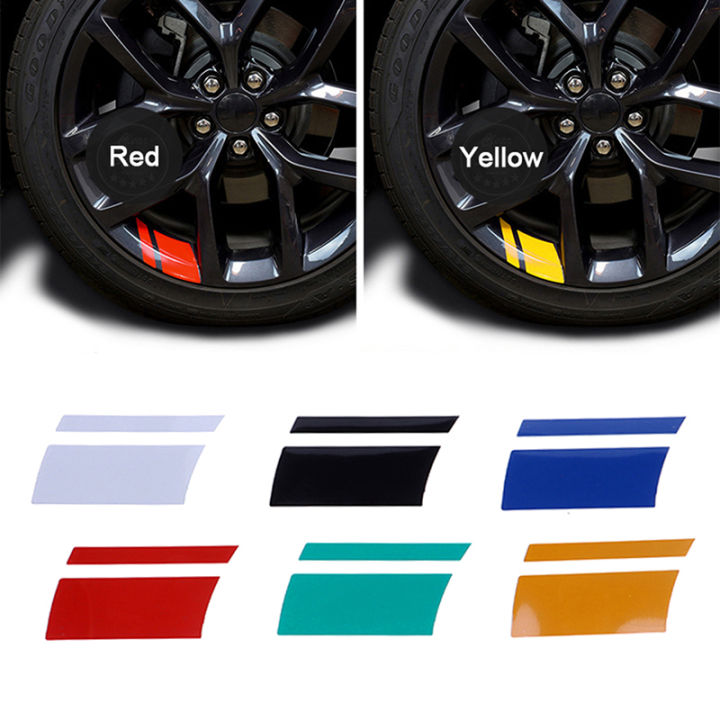 6Pcs Reflective Car Wheel Rim Vinyl Stickers Car Wheel Decal ...