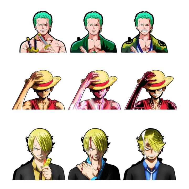 Holography 3D Gradient Anime Motion/moving Sticker One Piece Zoro Luffy ...