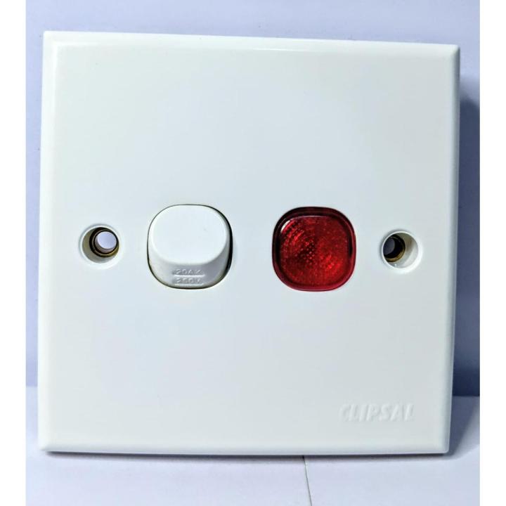 Clipsal S-Classic 20A Double Pole Switch With Neon - White | Daraz.pk