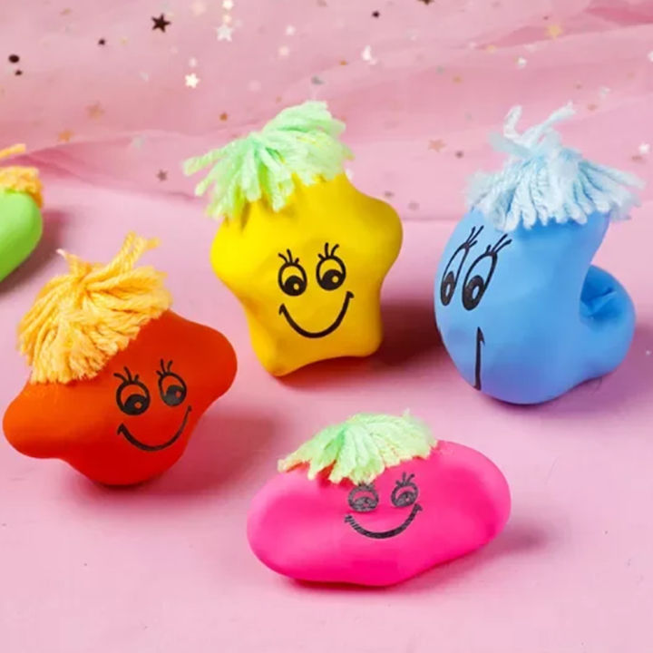 Moody Flour Stress Ball Set – 2 Pieces Soft Smile Clay Slime Squeeze ...