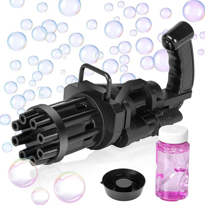 BubbleGun Machine - Massive Bubble Gattler Toygun With Bubble liquid for Kids - Automatic ...