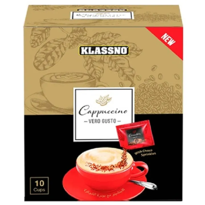 Klassno Cappuccino Vero Gusto With Choco Sprinkles Box 25g x 10 Sachet ...