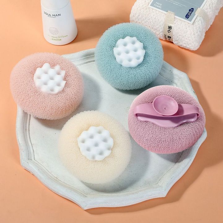 Round Sunflower Body Scrubber Massage Bath Ball With Suction Cup ...