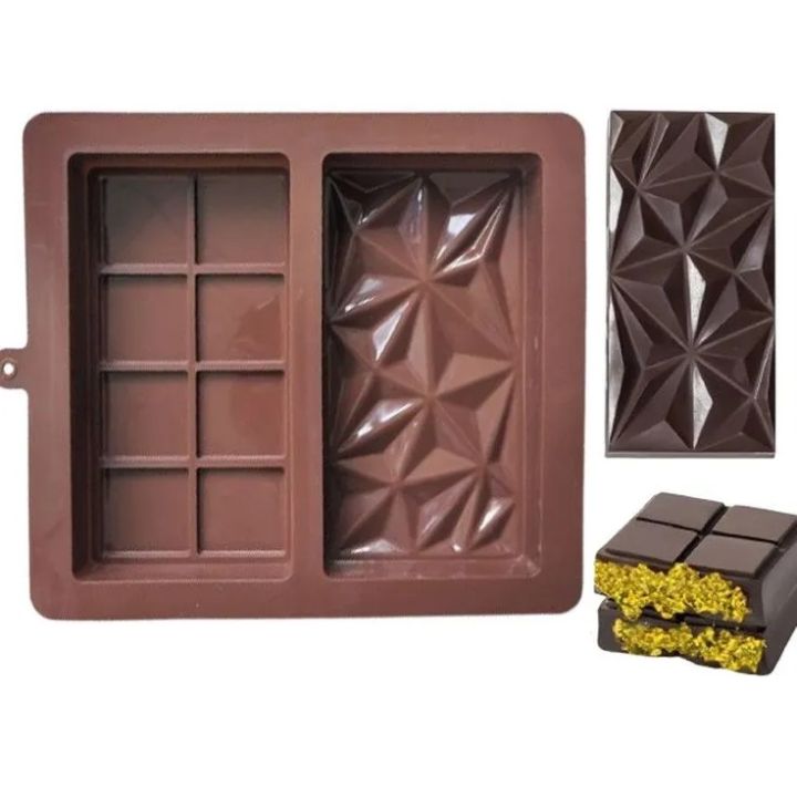 Premium Quality 2 in 1 Kunafa chocolate mold silicone | Chocolate bar ...