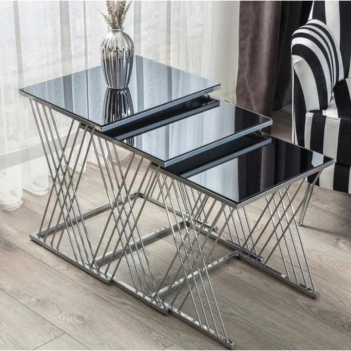 Metallic Era 3-Piece Nesting coffee table | Daraz.pk
