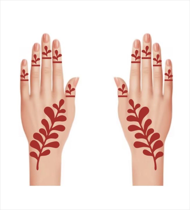 Leaf Mehndi Design Mehndi Sticker for Girls | Daraz.pk