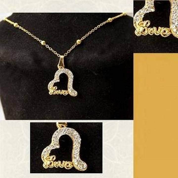 Golden Stainless K Alphabet Locket with Chain For Girls & Boys | Daraz.pk